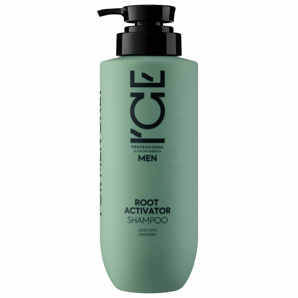 Шампунь мужской против выпадения и для роста волос Root Activator 400мл ICE by Natura Siberica