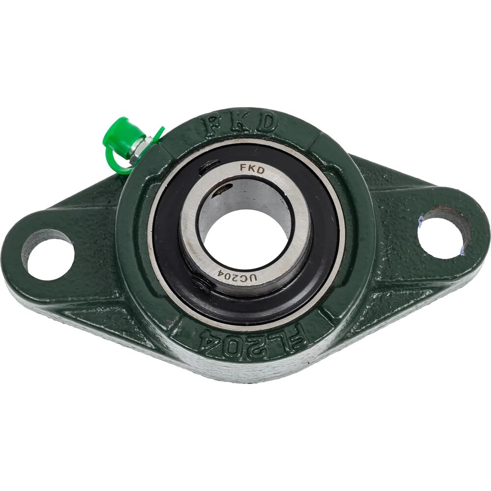 Подшипниковый узел FKD UCFL204 UCFL204FKD, деревянный, зеленый, чугунный корпус с овальным фланцем