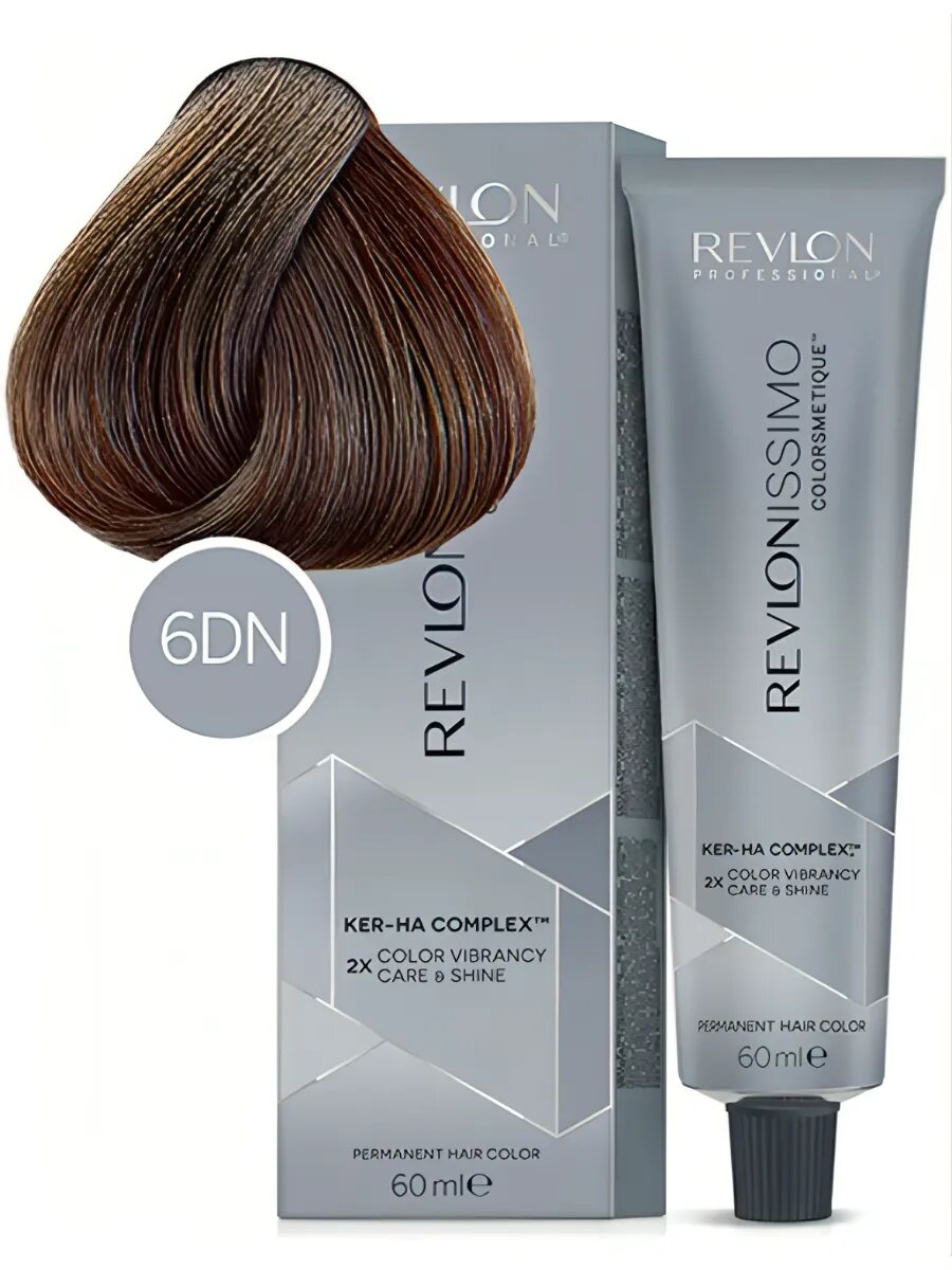 Краска для волос Revlon Professional Revlonissimo Colorsmetique, Краситель с гиалуроновой кислотой перманентный, 6DN