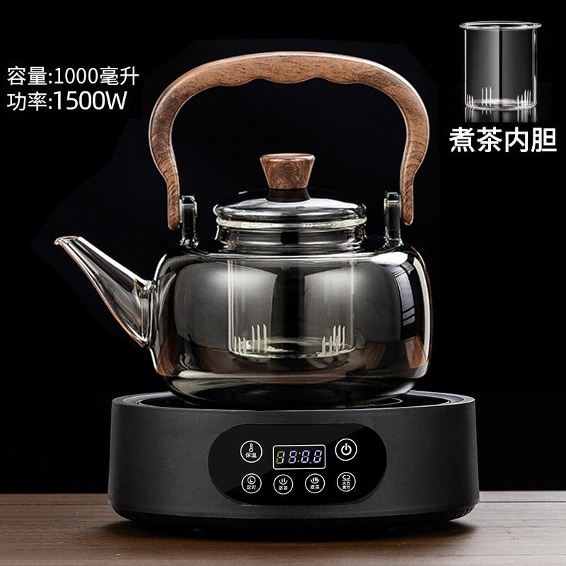 Электрическая керамическая плита Zhengmingtang 1500 Вт для дома, чайник с функцией кипячения воды, интегрированная функция приготовления на пару и кипячения, многофункциональный чайник.