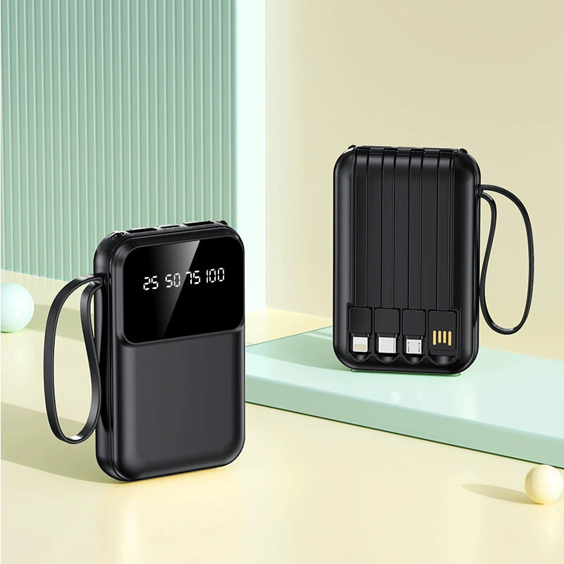 Мини-пауэрбанк для трансграничной торговли, 10000 мАч, большая емкость, компактный портативный мобильный источник питания с возможностью нанесения логотипа.