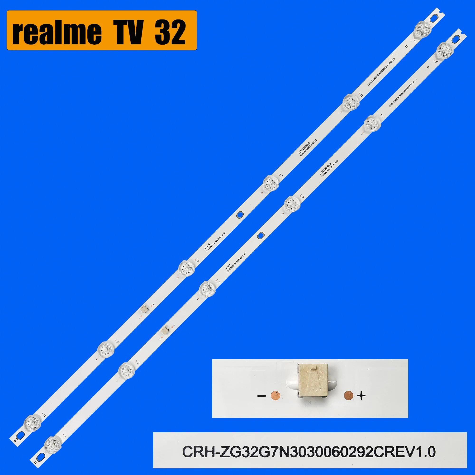 Светодиодные ленты подсветки для 32LEM-1050/TS2C 32FB5000T 32FBC5010 F32F8000C F32G8000C F32H7000C CRH-ZG32G5C3030060281KREV1.0 MS-L4777 (2 шт.)