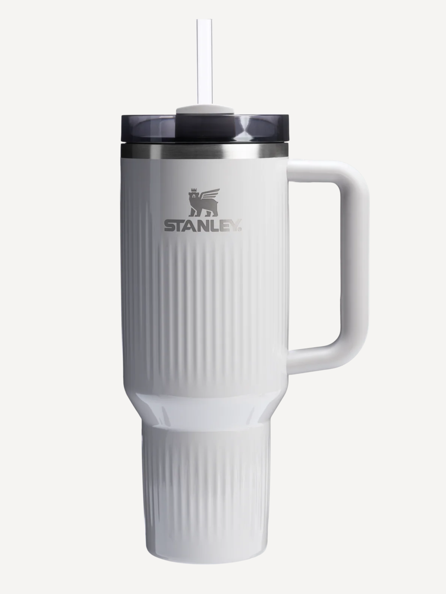 Термокружка Stanley Quencher H2.0 Fluted 1.18 л (40 oz), с трубочкой, цвет пепельно-серый металлик (Ash Gloss), оригинал США