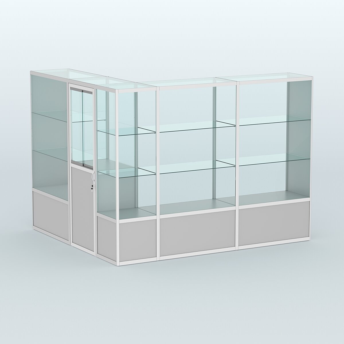 Павильон из профиля угловой №1б (5,5 кв. м), Серый