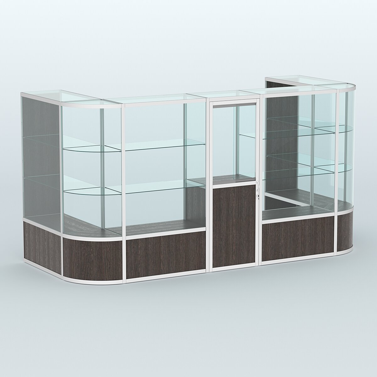 Павильон из профиля пристенный №11б (5,50 кв. м), Дуб Венге