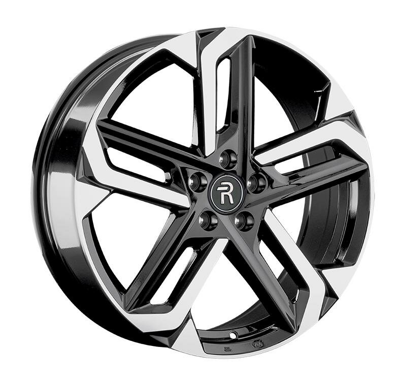 Диск автомобильный литой REPLAY GA5 19x7.5 5x120 et41 dia59.6 Чёрный глянцевый с полированной лицевой частью