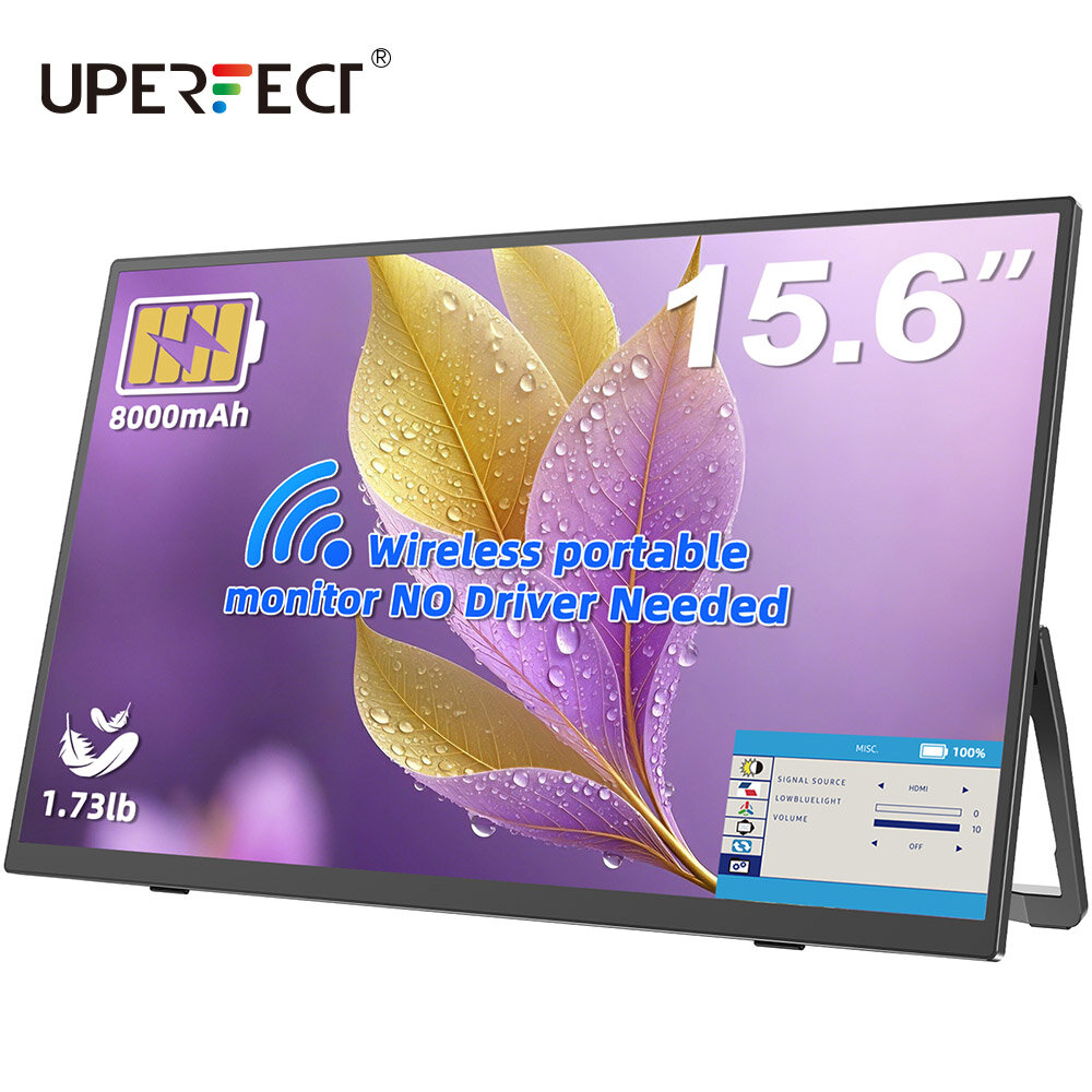 15.6" Портативный монитор с батареей UPERFECT UFree J16 FHD IPS 1920x1080, 60 Гц