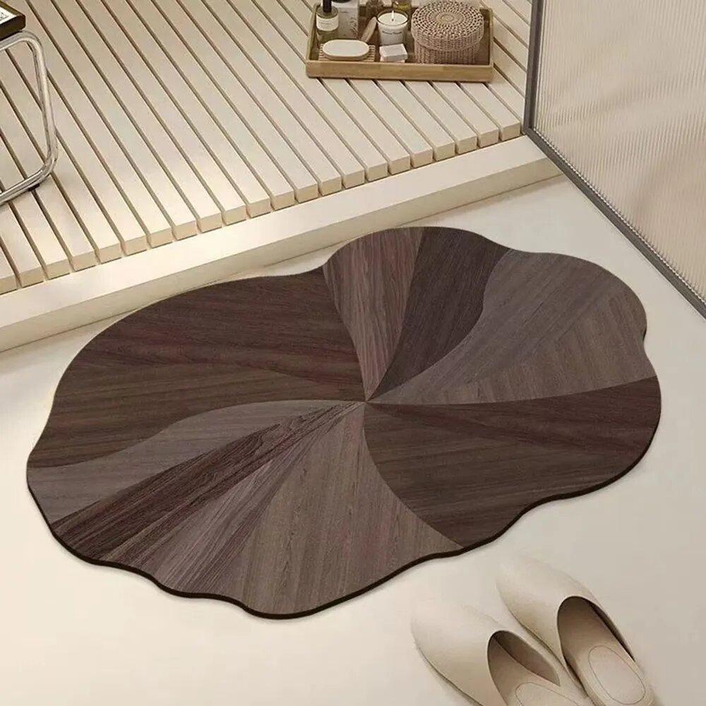 Коврик для ванной 40x60 см деревянный нескользящий овальный коврик для ванной комнаты