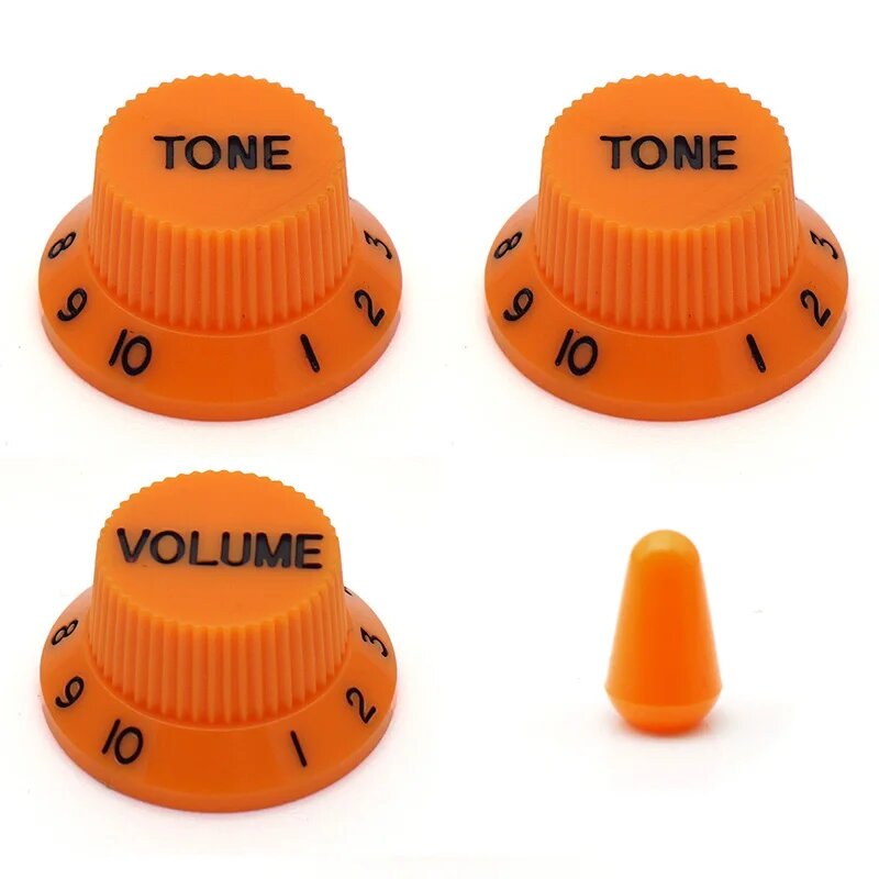 Ручки для электрогитары 2T1V из пластика Оранжевый, Orange-Black