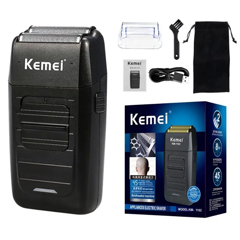 Kemei Электробритва KM-1102, черный