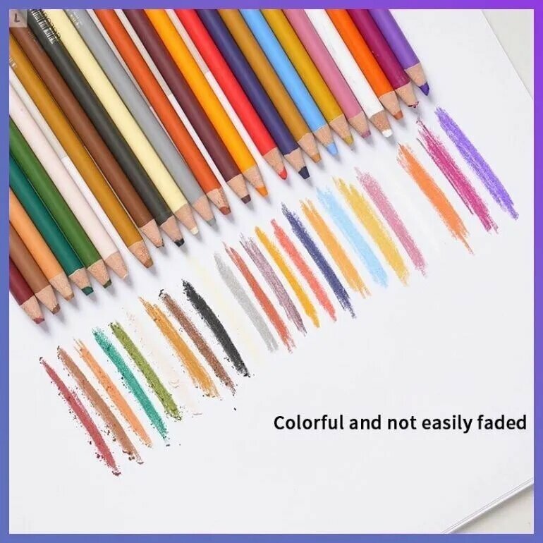 Набор карандашей, вид карандаша: Цветной, Угольный, 24 шт.