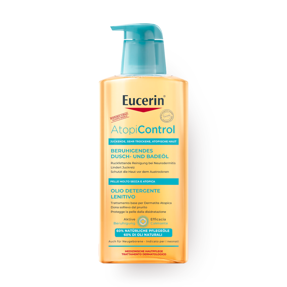 Масло для душа Eucerin, очищающее, для сухой кожи, унисекс, 400 мл