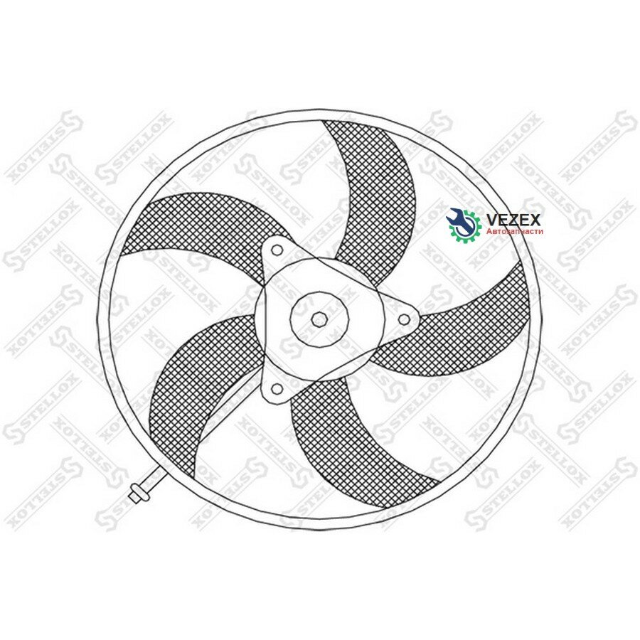 STELLOX 2999004SX вентилятор охлаждения!\ VW Golf3/ Passat3 88г.>
