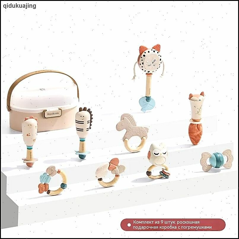 331957, Набор погремушек для новорожденных JOLLY FRIENDS от , развивающие тактильные игрушки для малышей, грызунок прорезыватель для зубов детский
