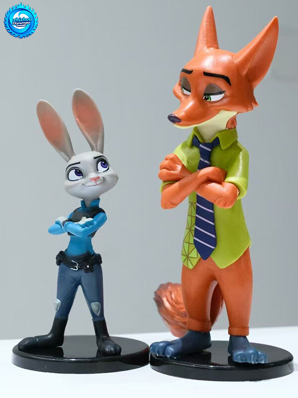 Серия фигурок HMTYQNB: персонаж аниме Zootopia Джуди Хоппс 13см Ник Уайлд 15см Джуди Хоппс 13 см, Ник Уайлд 15 см