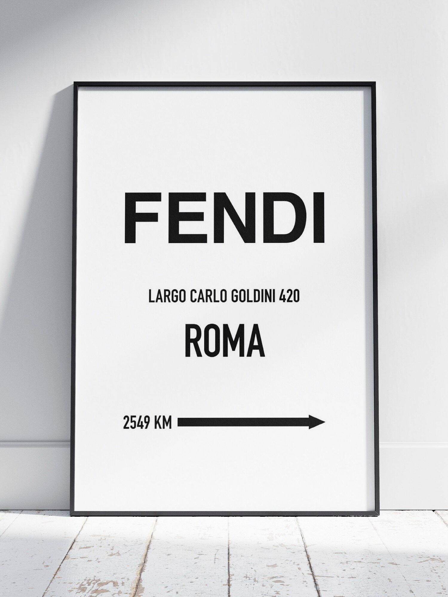Плакат на стену для интерьера Фенди (Fendi 9) - Постер по модели, бренду и моде формата A4 (21x30 см)