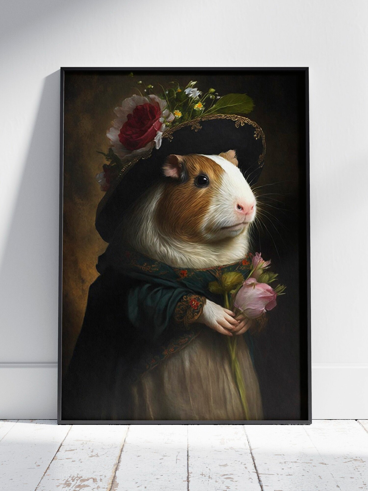 Плакат на стену для интерьера Домашние животные (Морская свинка 7) - Постер по питомцам формата A3 (30x42 см)