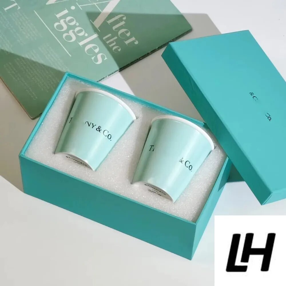 Сервиз чайный на 2 персоны, 290 мл, голубой цвет, фарфор, с глазурью, для чая и кофе