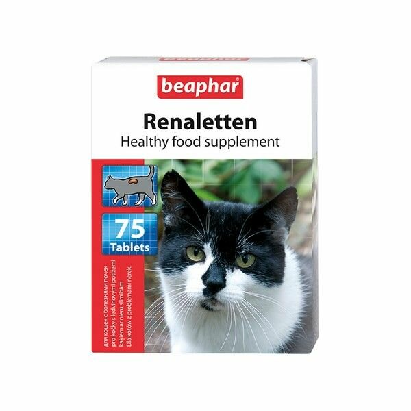 Кормовая добавка Renaletten для кошек с почечными проблемами, таблетки, № 75