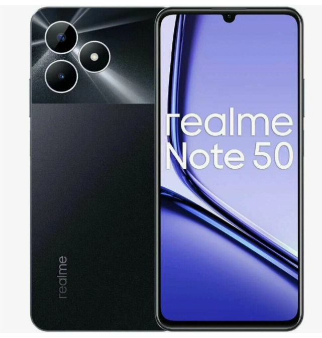 Смартфон Realme Note 50, 4/128 GB, 2 nano SIM, RU, Midnight Black б\у уценка