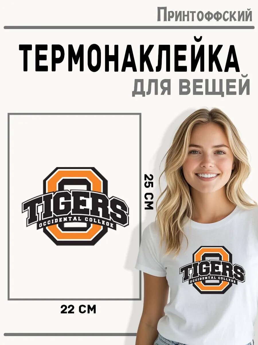Термонаклейка для одежды и аксессуаров DTF-печать тигры Tigers — фото 1