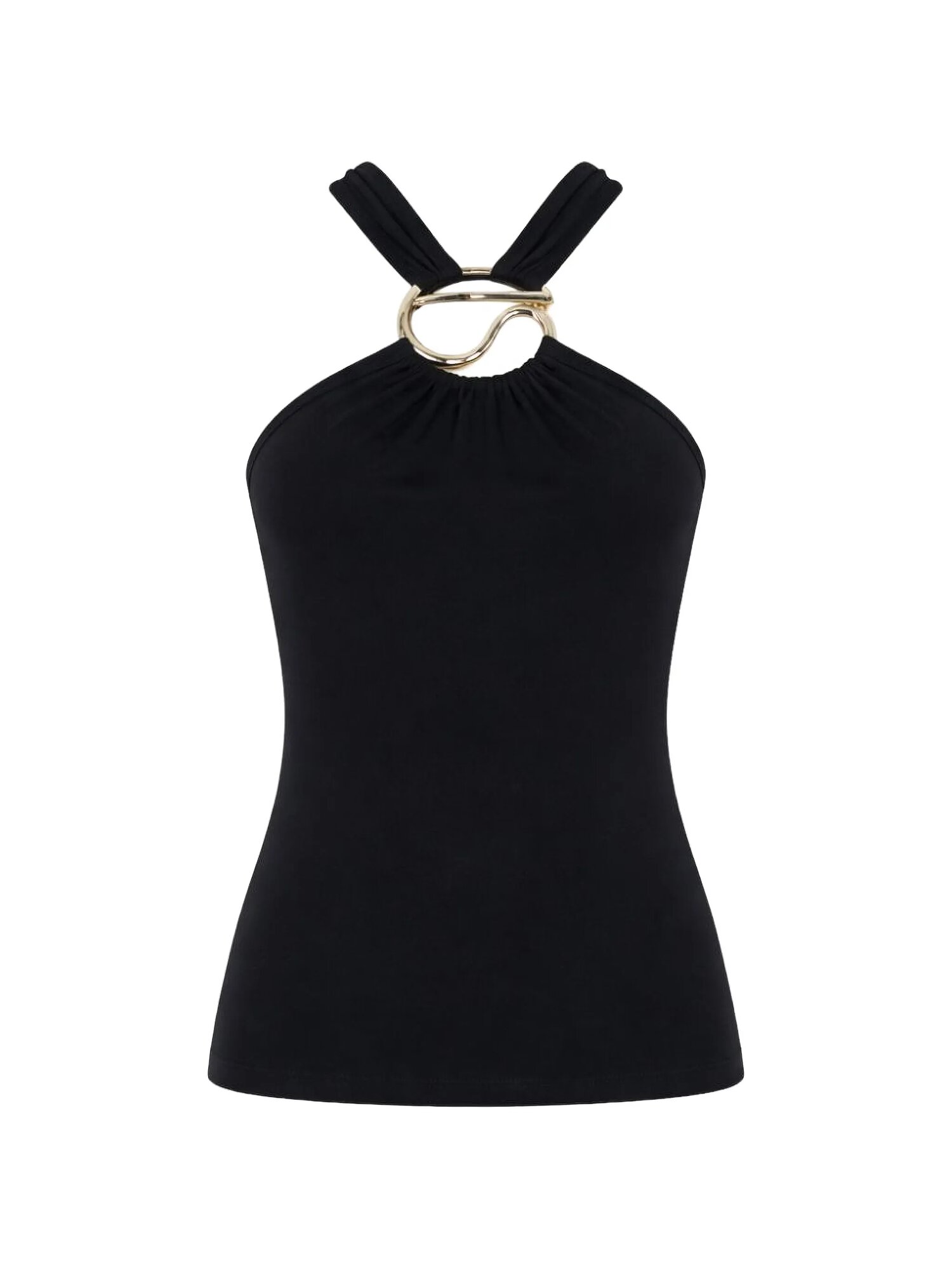 Блуза Halterneck metal-logo cotton blouse