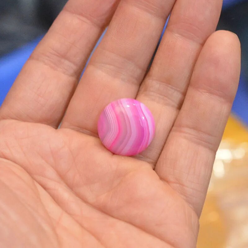 Натуральные тибетские бусины Дзи 20 мм, овальные, из агата Розовый, 30