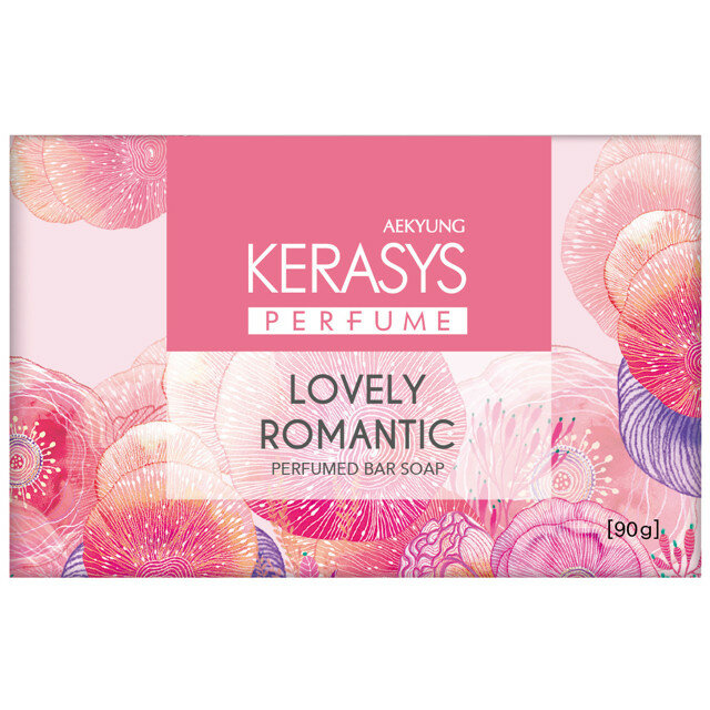 Мыло kerasys perfume романтик 90г кусковое корейское косметическое