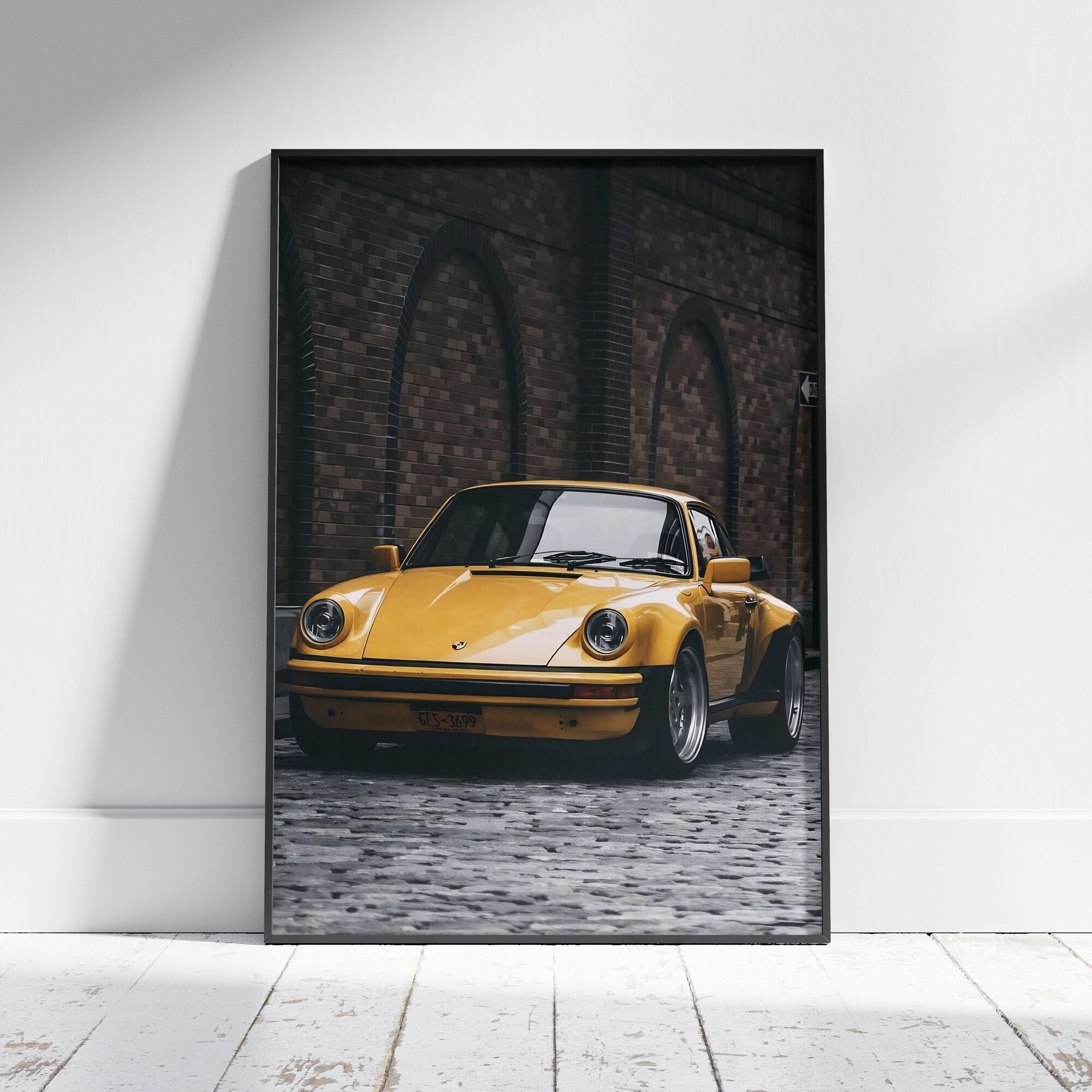 Плакат на стену для интерьера Культовые машины (Porsche 911 3) - Постер по легендарным и классическим ретро автомобилям формата А3 (30x42 см)