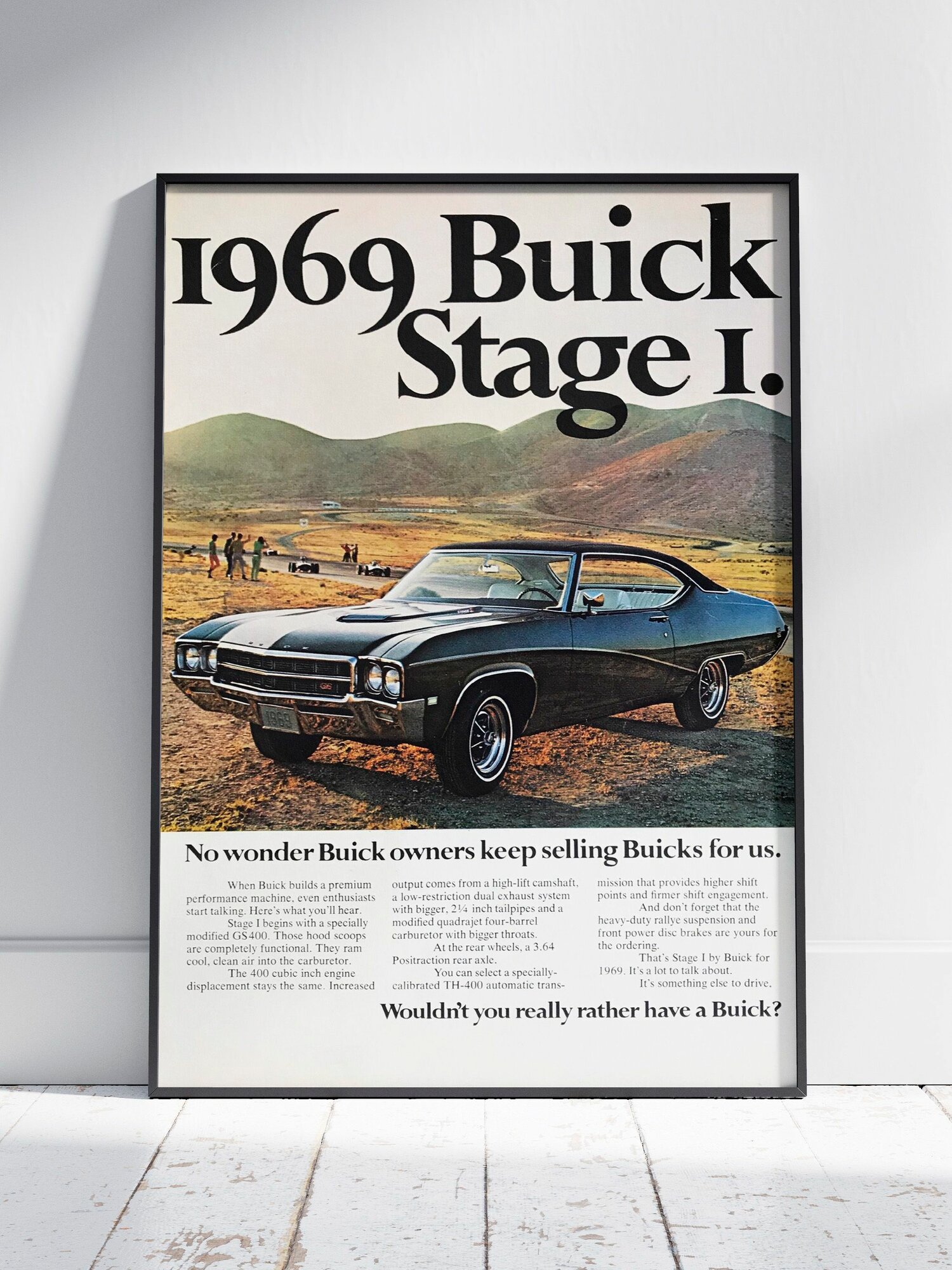 Плакат на стену для интерьера Легенды Авто (Бьюик GS 455 Стейдж 1 - Buick GS 455 Stage 1 1) - Постер по машине формата A3 (30x42 см)