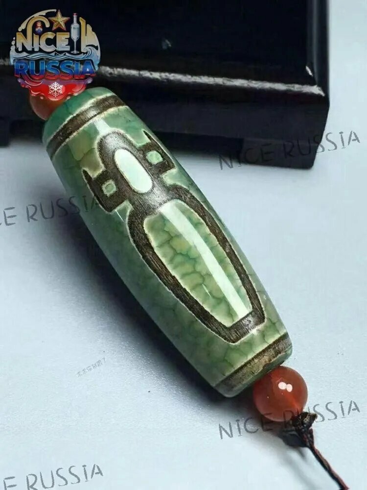 Бусина ДЗИ Кубера Бог богатства / Самый мощный денежный талисман быстрое богатство / Амулет на деньги