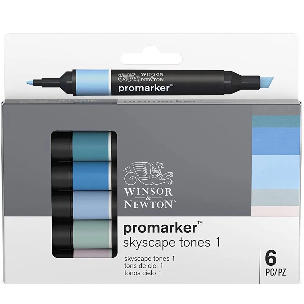 Winsor&Newton Набор маркеров Спиртовой, толщина: 6 мм, 6 шт.