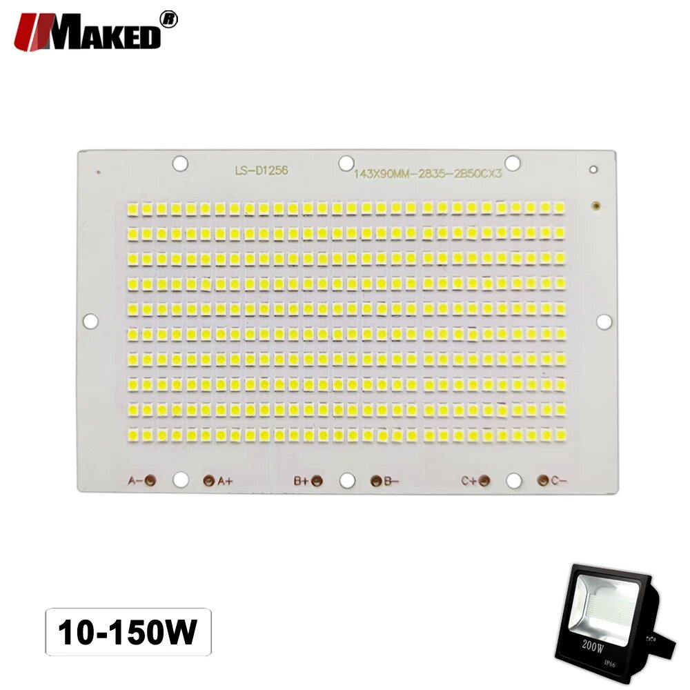 Светодиодный прожектор Umaked 30W, белый свет 6000-6500K
