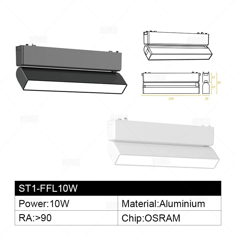 Светодиодный прожектор ST1-FFL10W 10W, алюминий, Ra>90, Chip: OSRAM