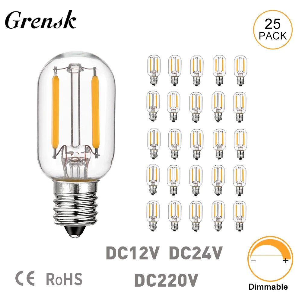 Светодиодная лампа Grensk T22 E12/E14 12V/24V 25PCS BULB