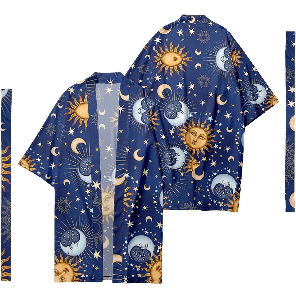 Мужской хаори FZSLCYIYI с космическим принтом 4XL, style 4