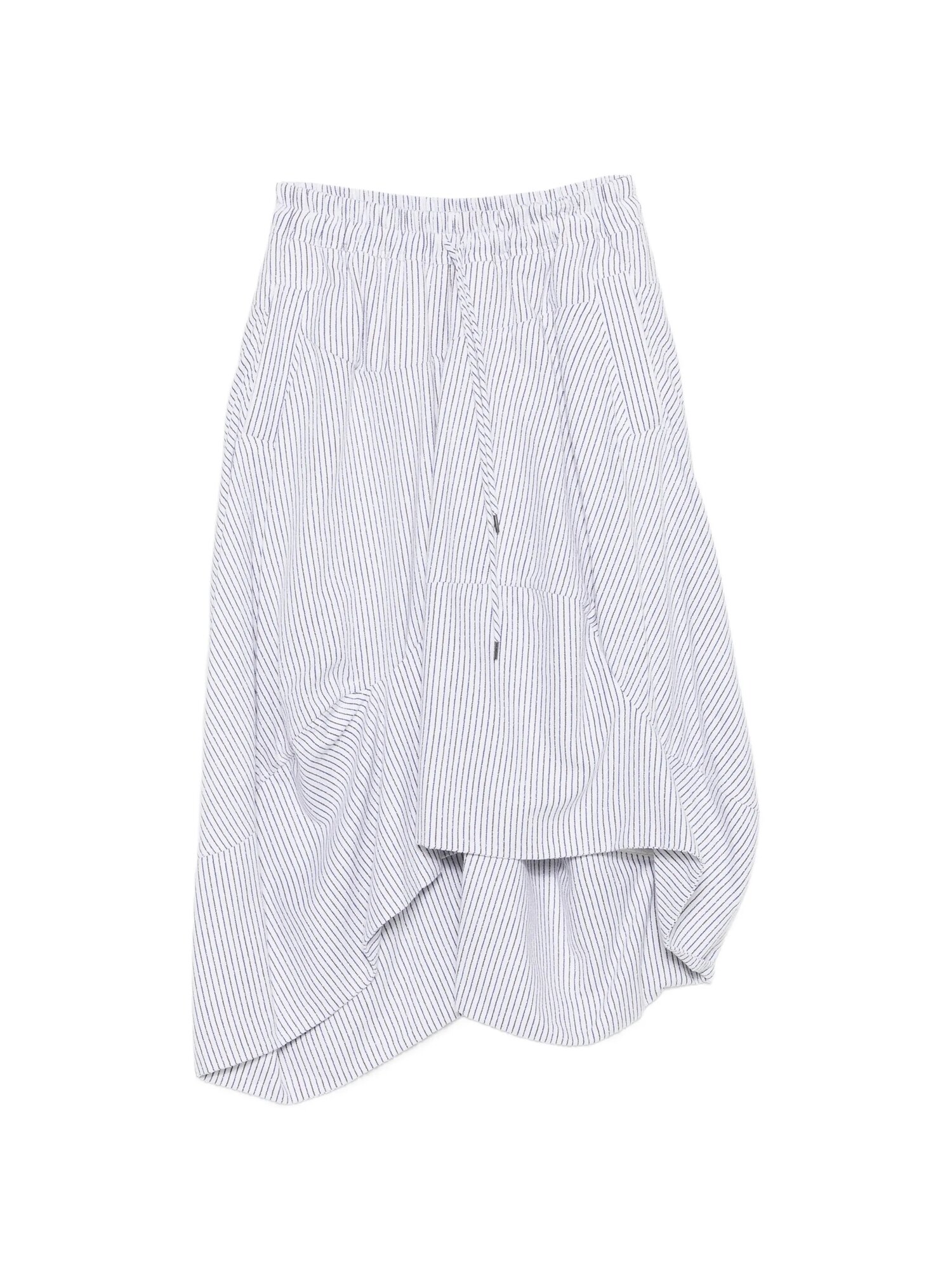 Юбка Drawstring striped midi skirt