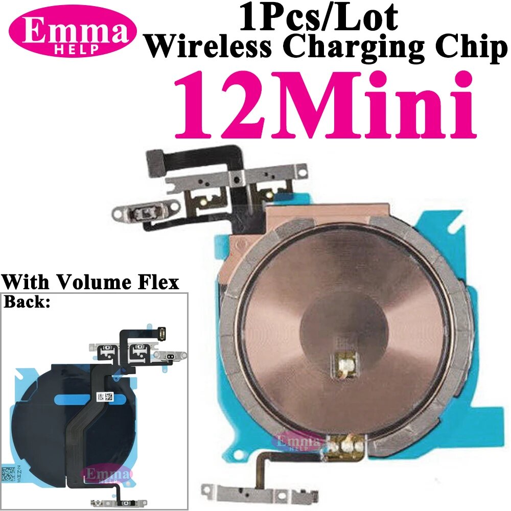 1 шт. катушка беспроводной зарядки для iPhone 11 12 13 Pro Max XS XR X + громкость, гибкое 12Mini