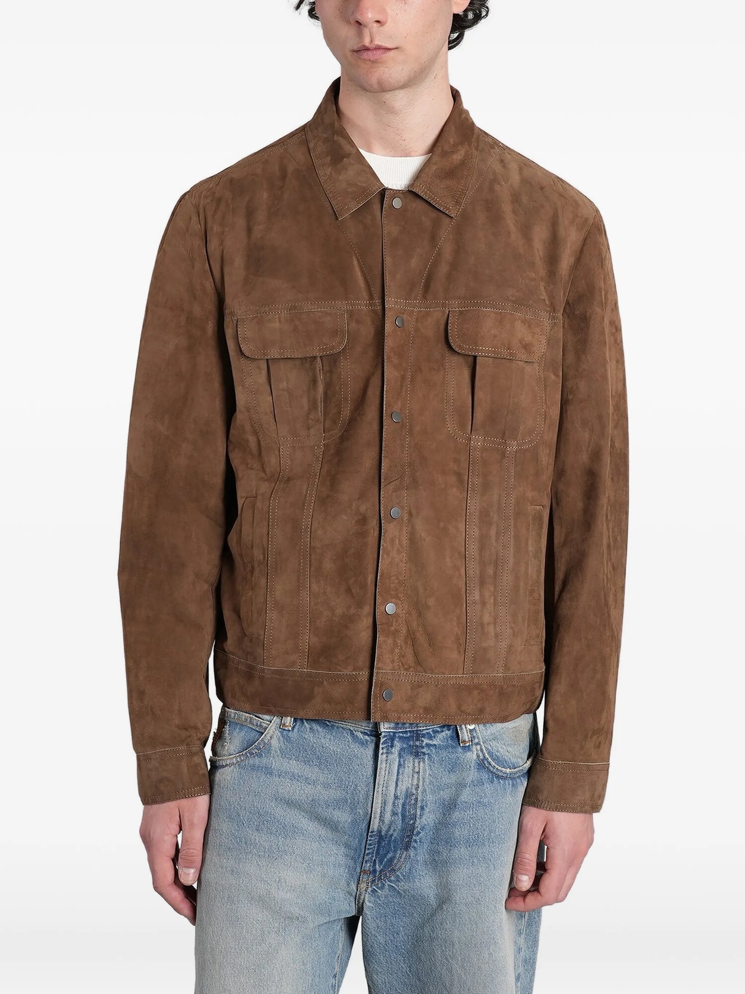 Куртка Suede panelled jacket