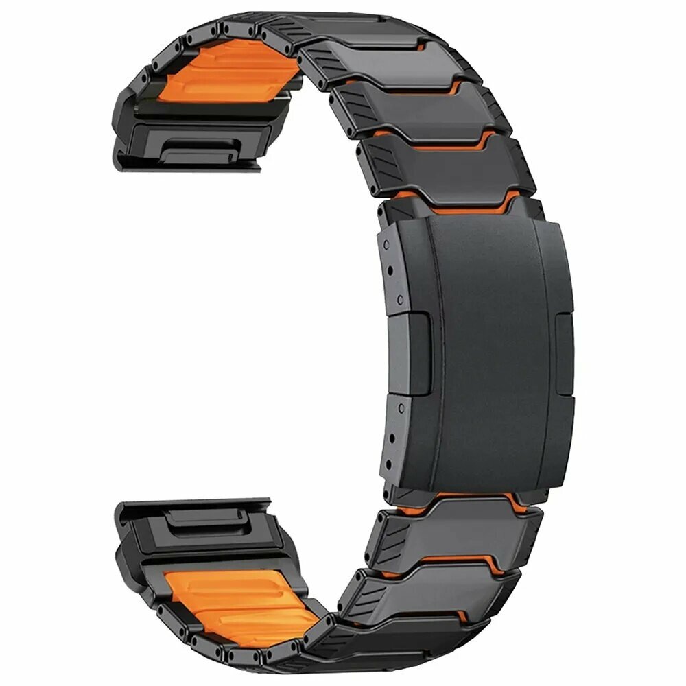 22 мм, 26 мм: титановый + силиконовый браслет QuickFit для Garmin Fenix 8 47 мм, 51 мм, E 7, 7X Pro, 6, 6X, браслеты для Descent G2, G1, Mk3i.