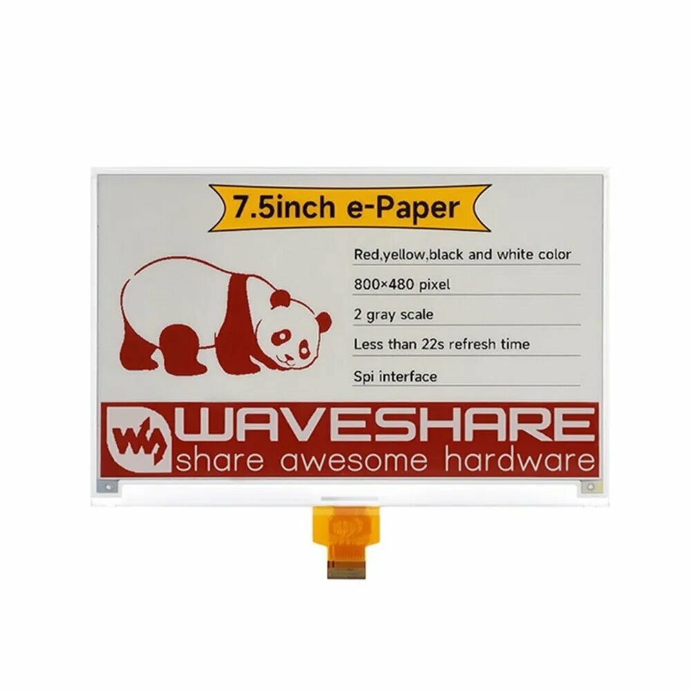 Waveshare 7,5-Дюймовый E-Ink-Дисплей Без Экрана Для Raspberry Pi