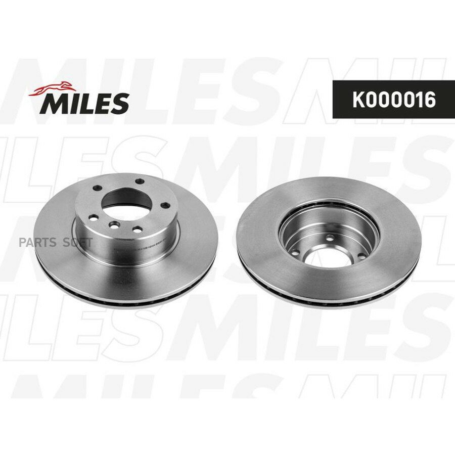 MILES K000016 Диск тормозной BMW E39 520-535 95-04 передний вентилируемый ()