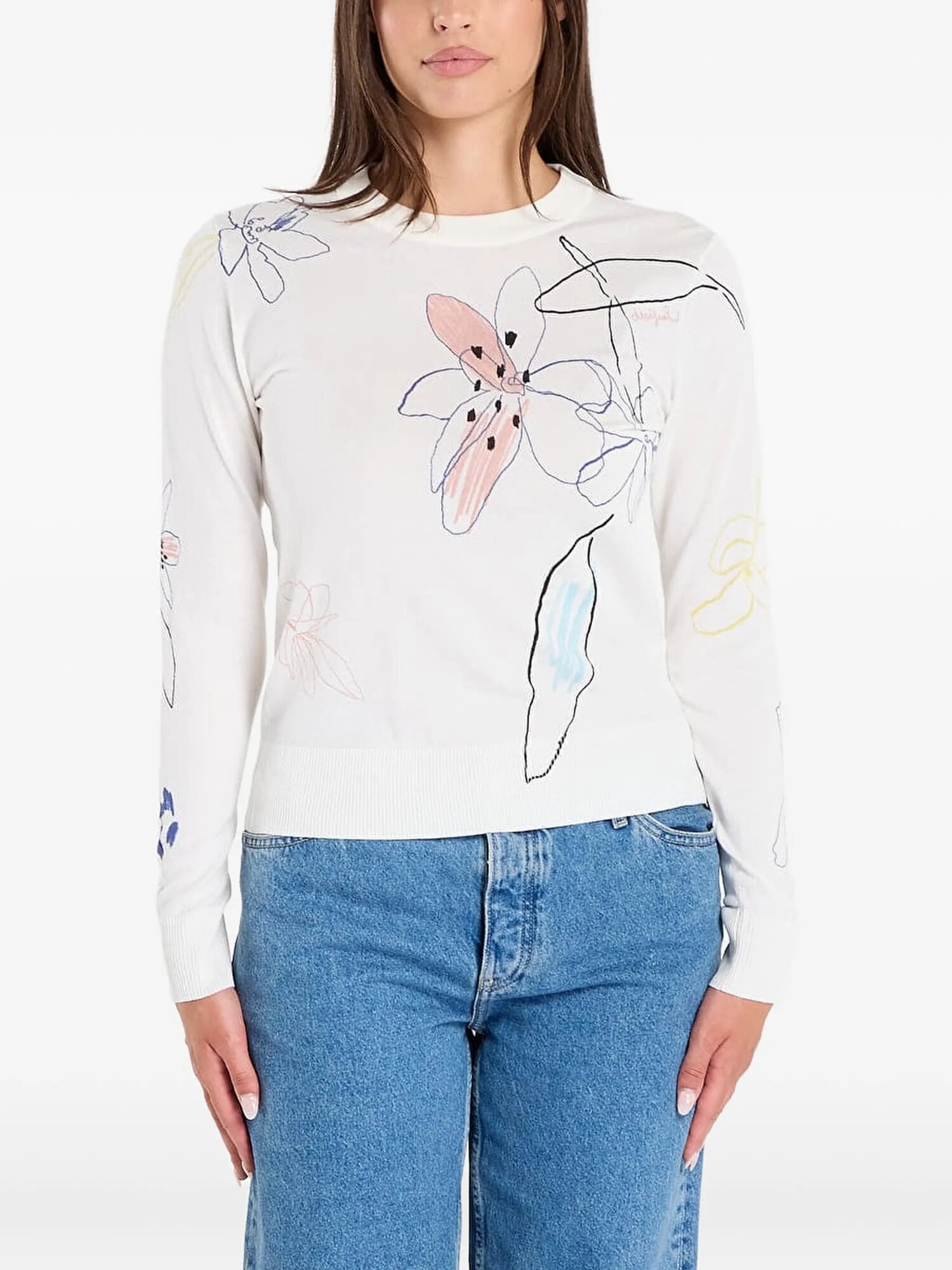 Свитер Floral-print sweater
