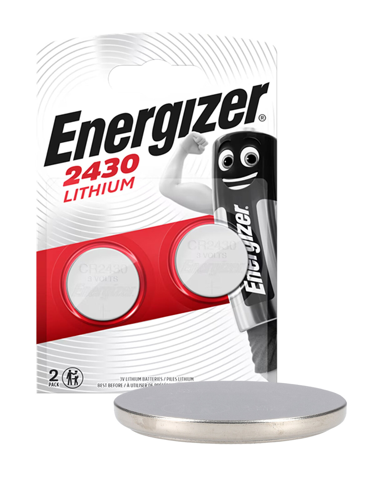 Батарейки литиевые CR2430 ENERGIZER Lithium 320mAh блистер 2 шт