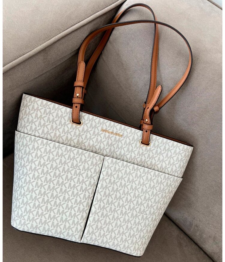 Сумка шоппер Jet Set Medium Logo Pocket Tote Bag Brown Logo