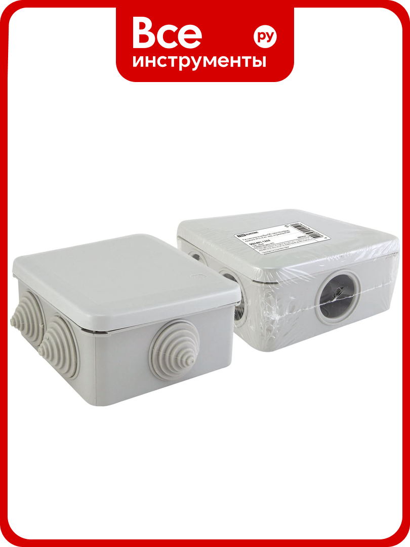 Коробка распределительная TDM ELECTRIC 100х100х50мм, крышка, IP55, 6 входов SQ1401-1255