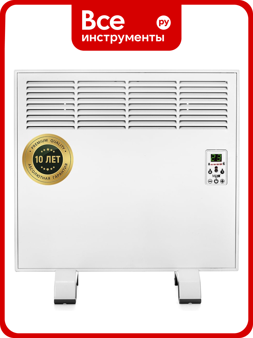 Конвектор IVIGO EPK4550E07 8376, 0.8 мм, легкой, белый корпус, электронный термостат, защита от перегрева
