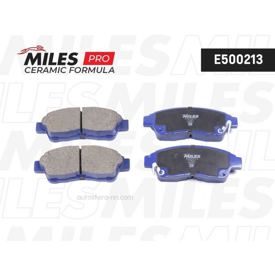MILES E500213 Колодки тормозные передние (Смесь CERAMIC серия PRO) COROLLA 9201/CARINA E 9296/RAV 4 9495 (TRW GDB1143) E500213