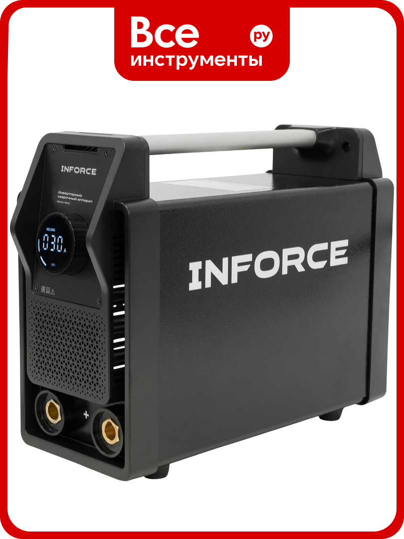 Профессиональный инверторный сварочный аппарат Inforce с дисплеем и синергией, мощностью до 4.93 кВт, током