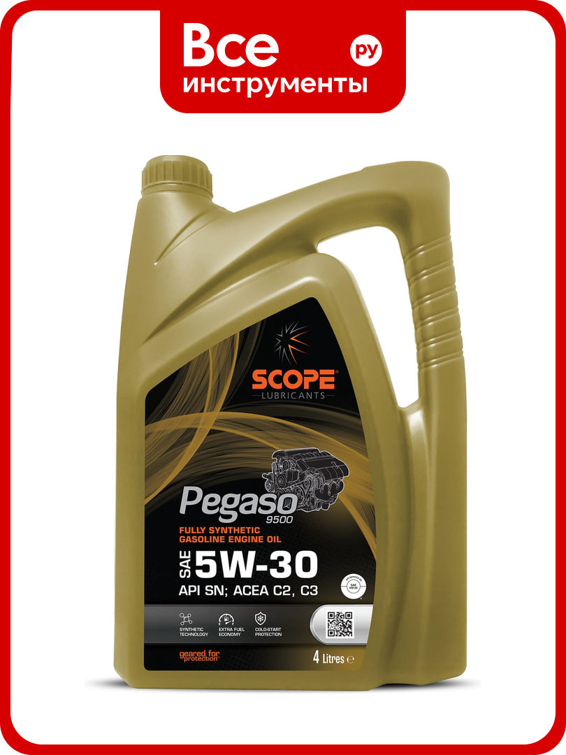 Синтетическое масло scope lubricants Pegaso 9500 Fully Synthetic GEO SAE 5W/30 API SN C3 6290362550211